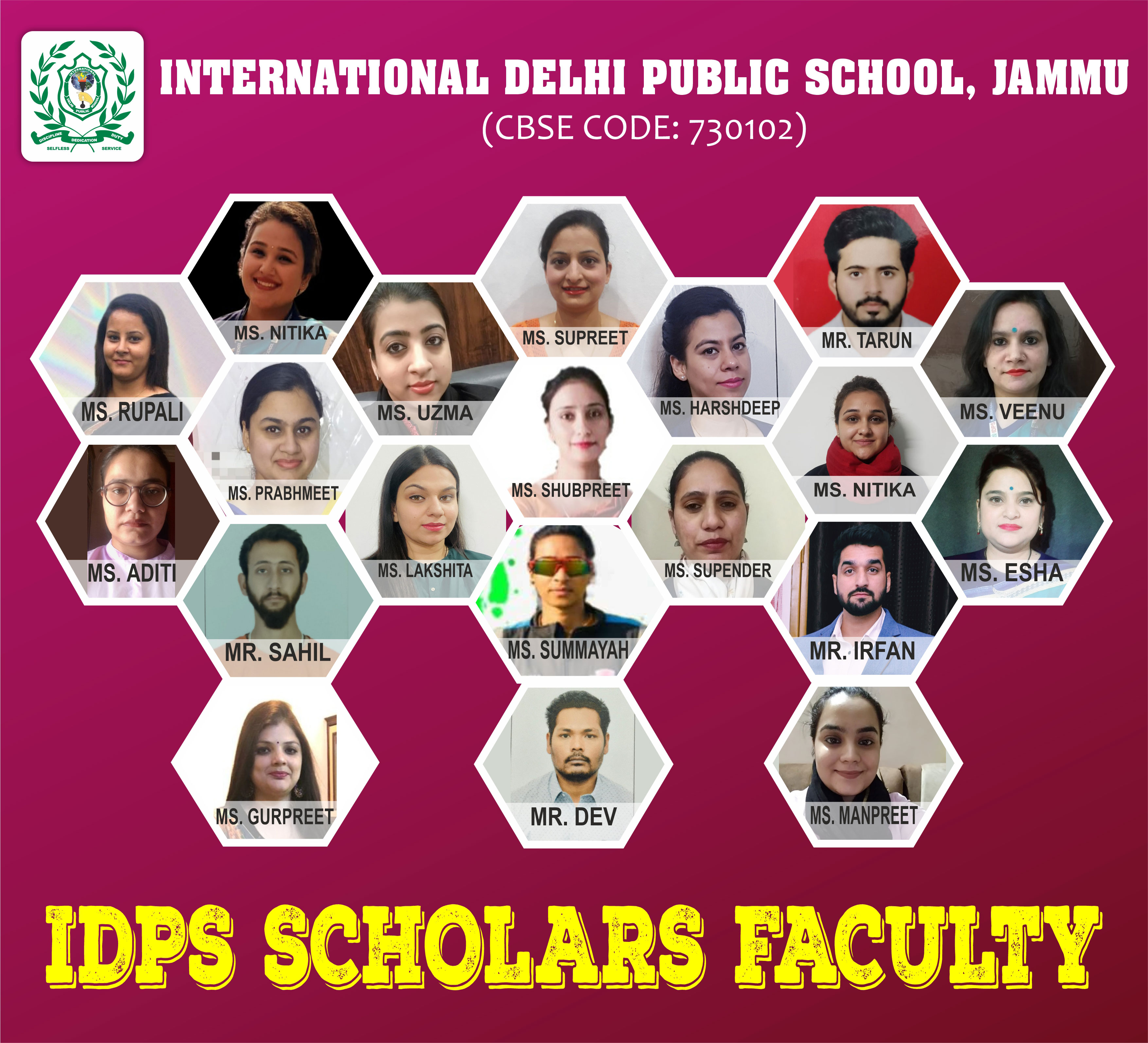 IDPS Jammu Faculty Details | International Delhi Public School Jammu